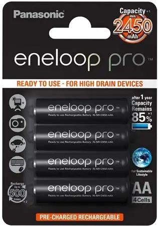 Акумулятор Panasonic Eneloop Pro AA 2450 mAh 4BP NI-MH 39920020 ...